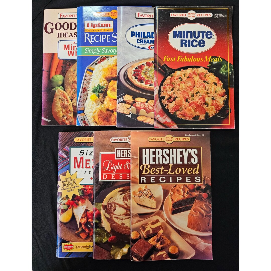 Vintage Cookbook Lot 7pc Favorite Brand Name Recipes Hersheys/minute ...