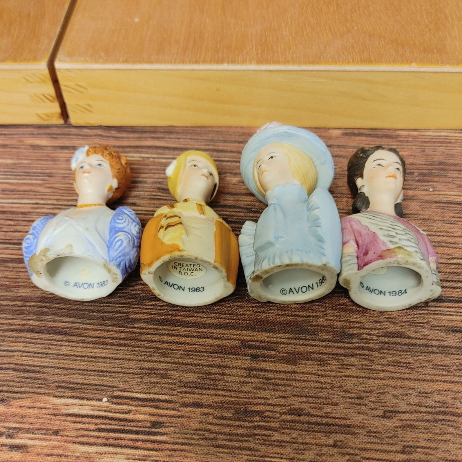 Vintage Avon Victorian Lady Head Thimbles Lot of 8 - Etsy