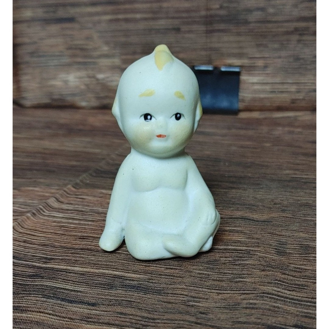Vintage Kewpie Bisque Doll Chilling Crosslegged, Lefton Era 1950s Japan ...