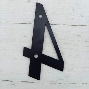 Black Wrought Iron Number - Door Number 4 - Preserved Wrought Iron ...