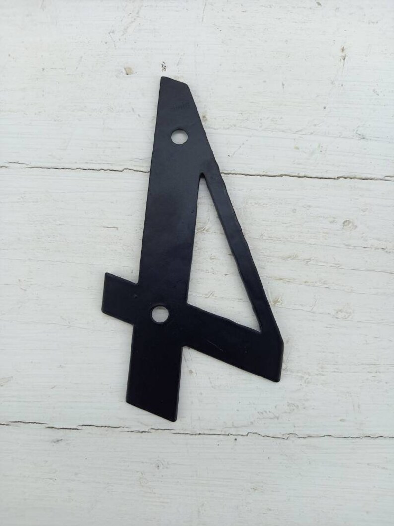 Black Wrought Iron Number - Door Number 4 - Preserved Wrought Iron ...