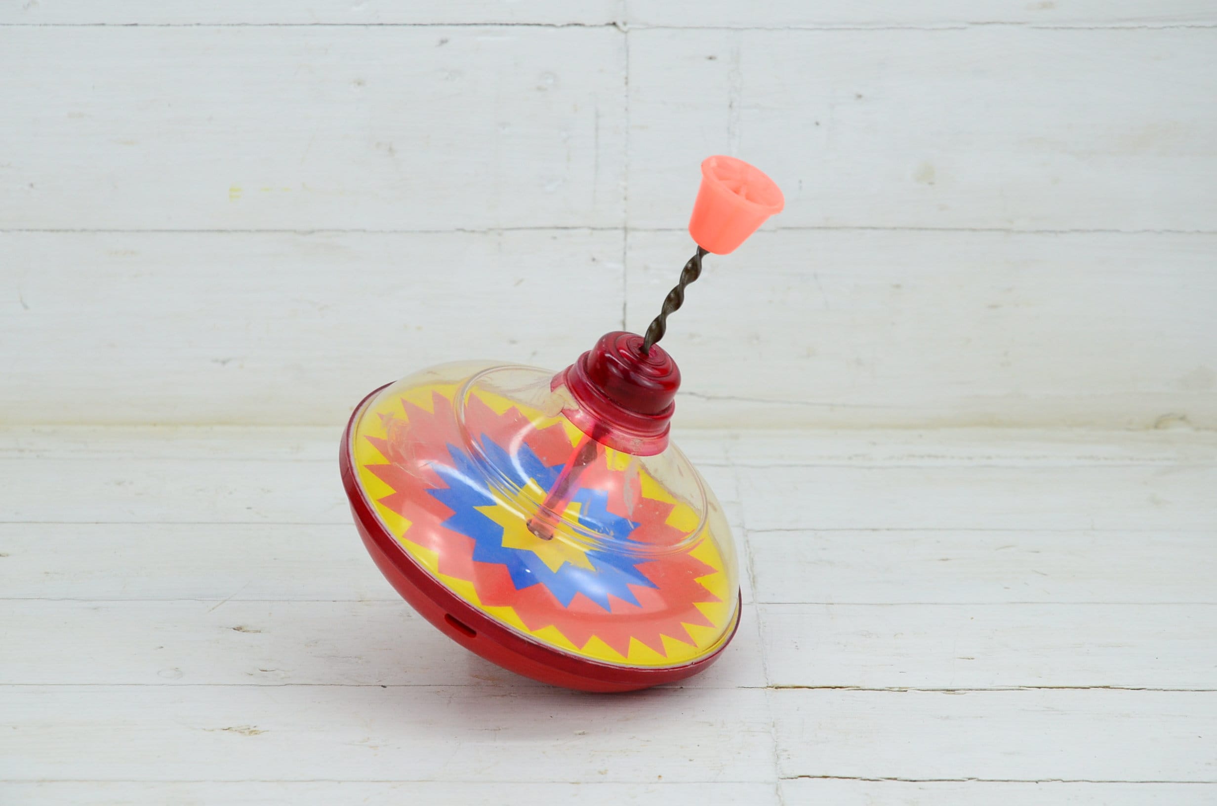 Vintage Plastic Whipping Top - Old Spinning Top - Vintage Toy - Old ...