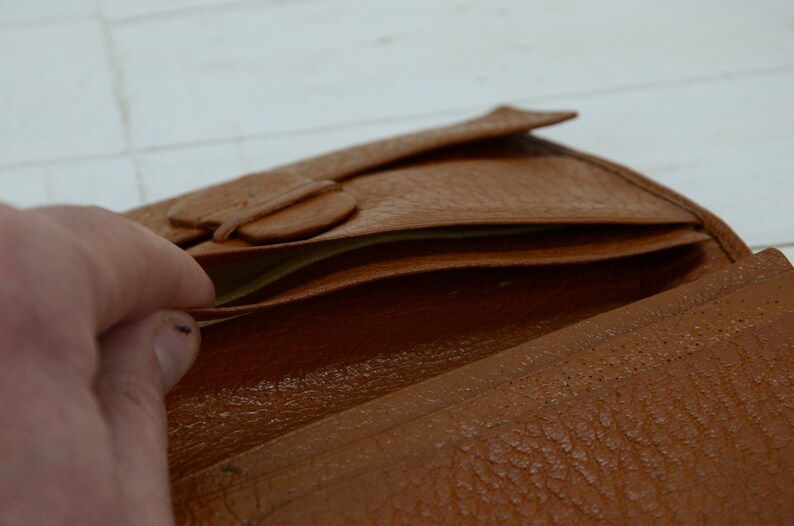 Old Men's Leather Wallet Vintage Leather Wallet Genuine Leather Light ...