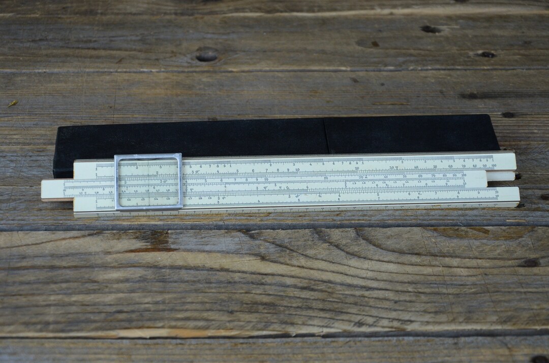 Vintage Wooden Measuring Line - Ruler - Mathematical Calculator ...