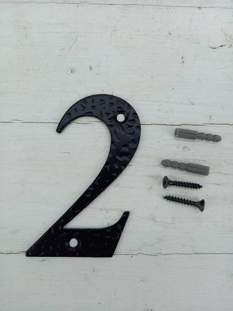 Black Wrought Iron Number - Door Number 2 - Preserved Wrought Iron ...