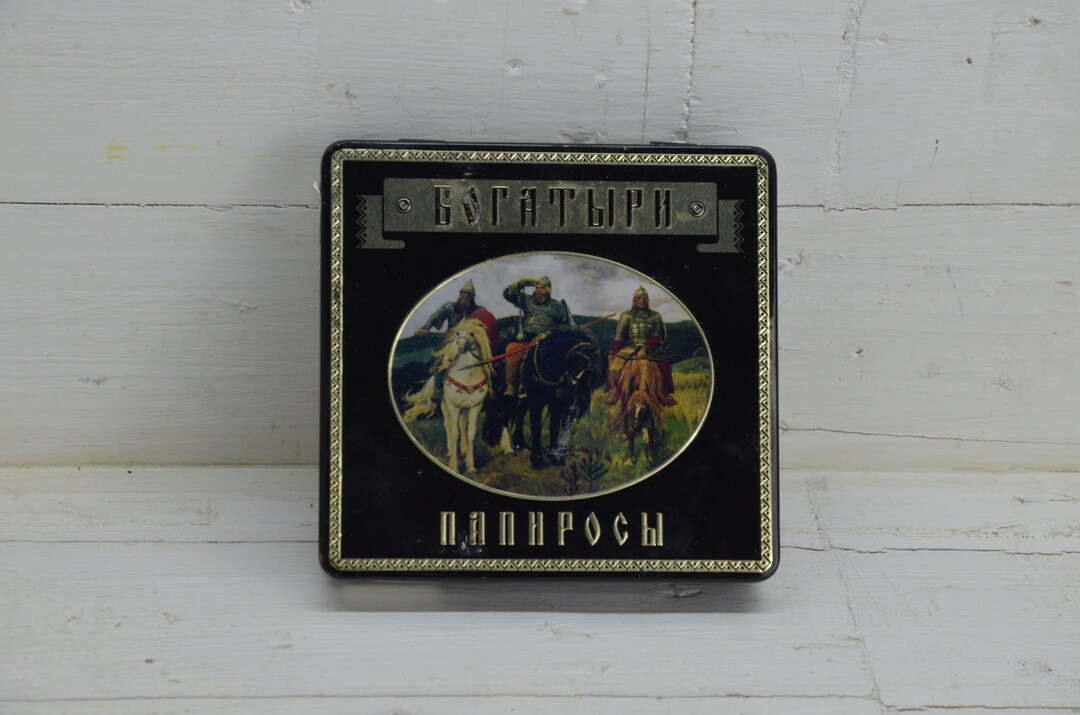 Soviet Black Tin Cigarette Box - Old Tabacco Case - Old Smoking ...