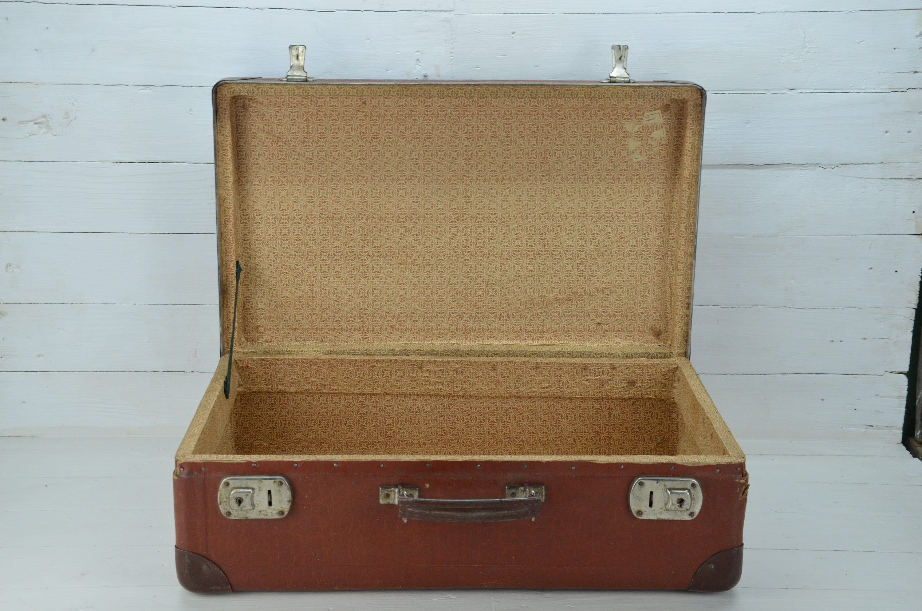 Old Cardboard Suitcase Vintage Suitcase Baggage Case - Etsy