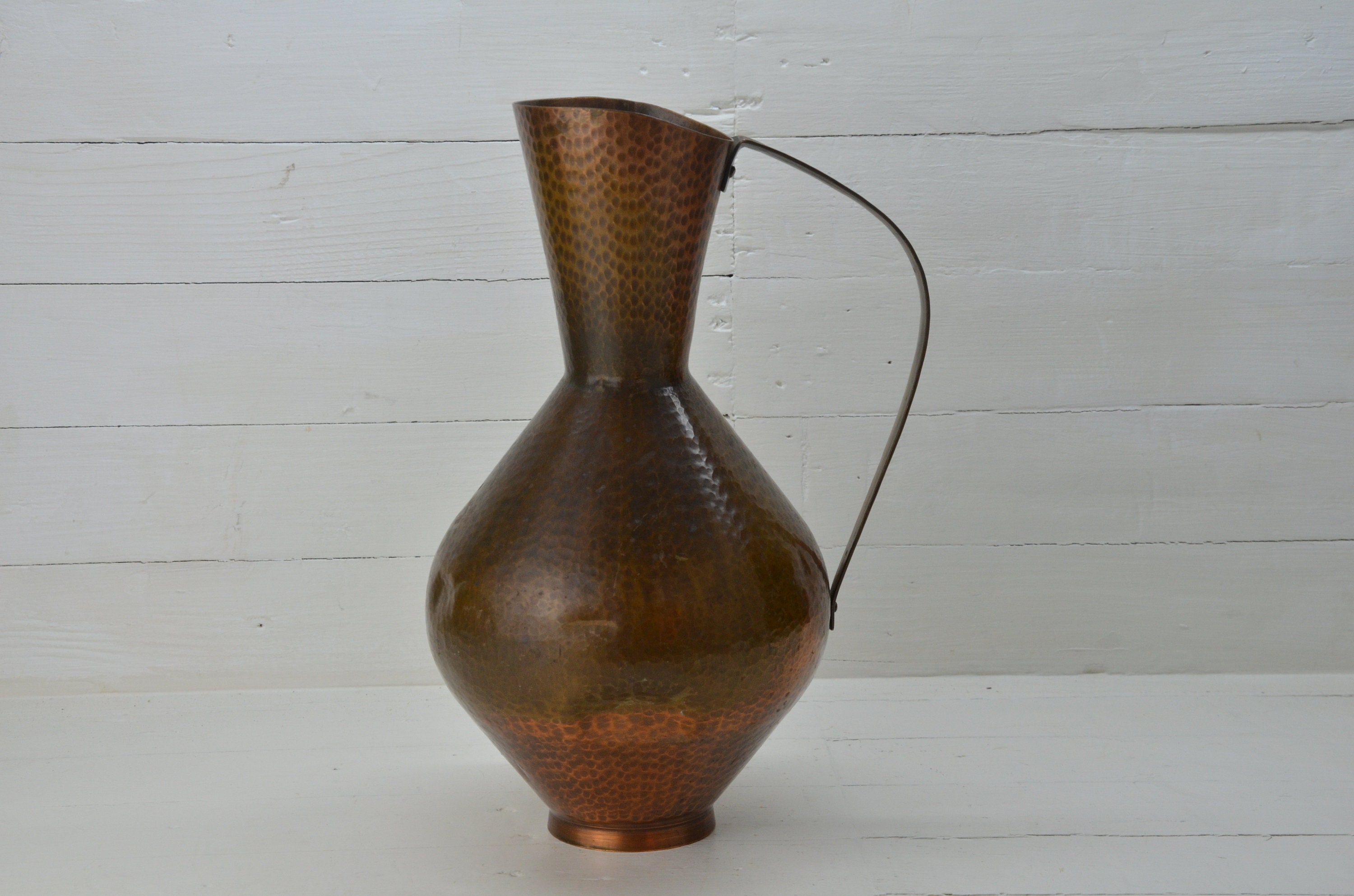 Vintage Germany Big Copper Jug - Round Copper Jug - Big Water Jug ...