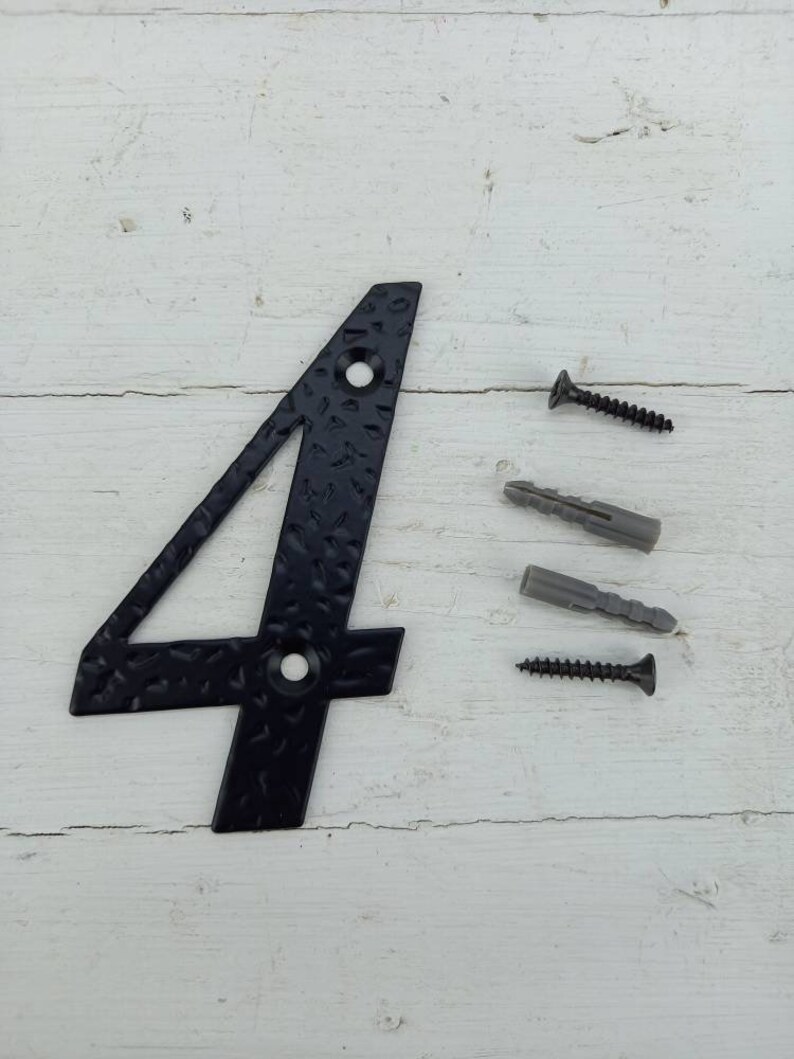 Black Wrought Iron Number - Door Number 4 - Preserved Wrought Iron ...