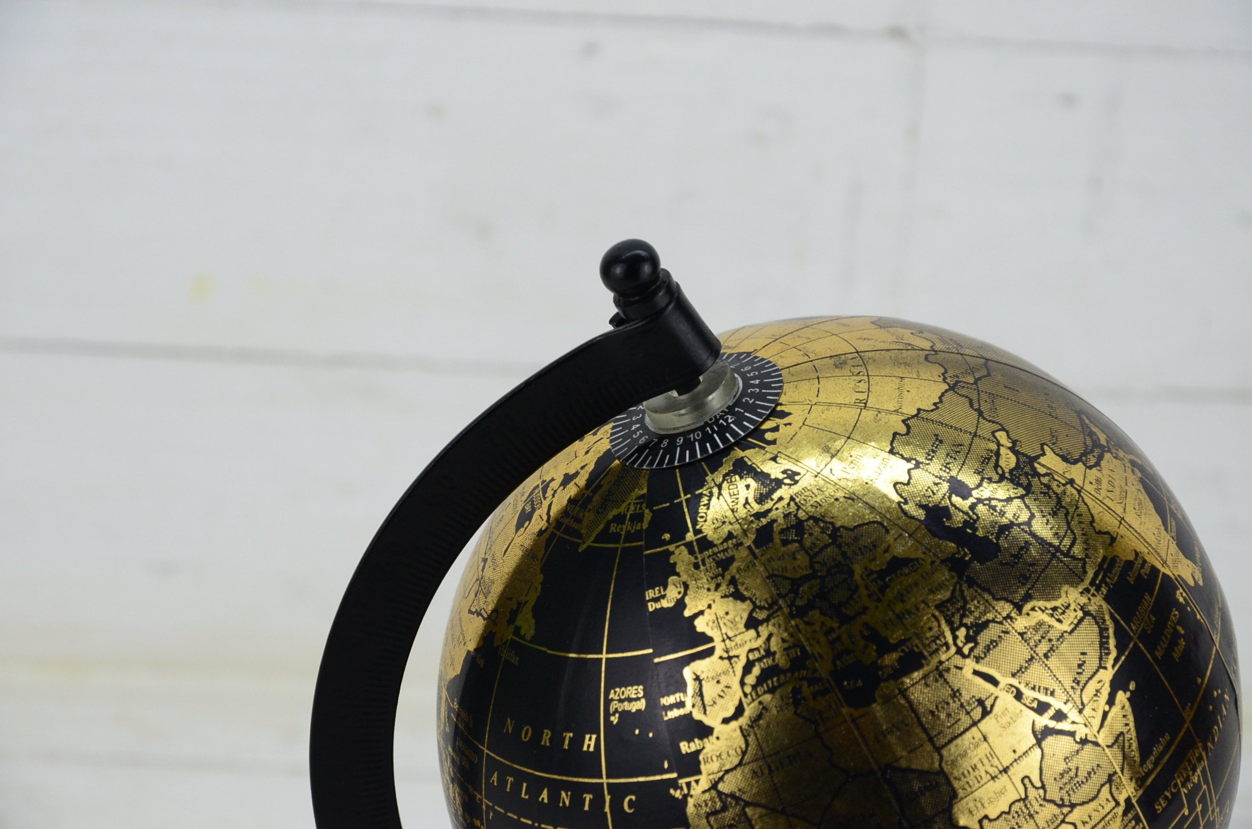 Small Black Globe - Metal Globe - Earth Globe - World Globe - Vintage ...