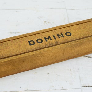 Vintage Big Domino Game - Old Domino Game - Old Wooden Pieces Full Set ...