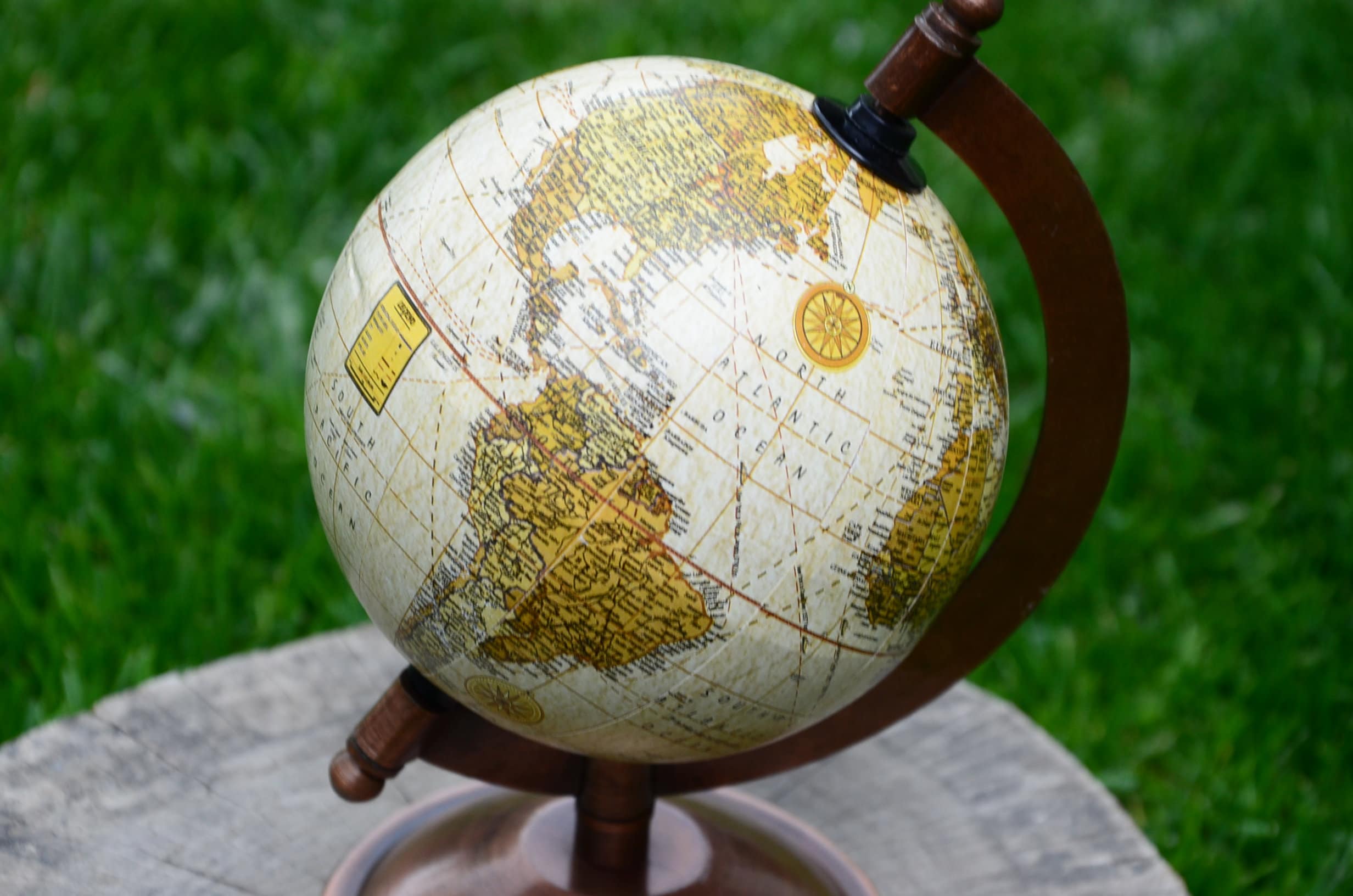 Small Globe Wooden Globe Earth Globe World Globe - Etsy