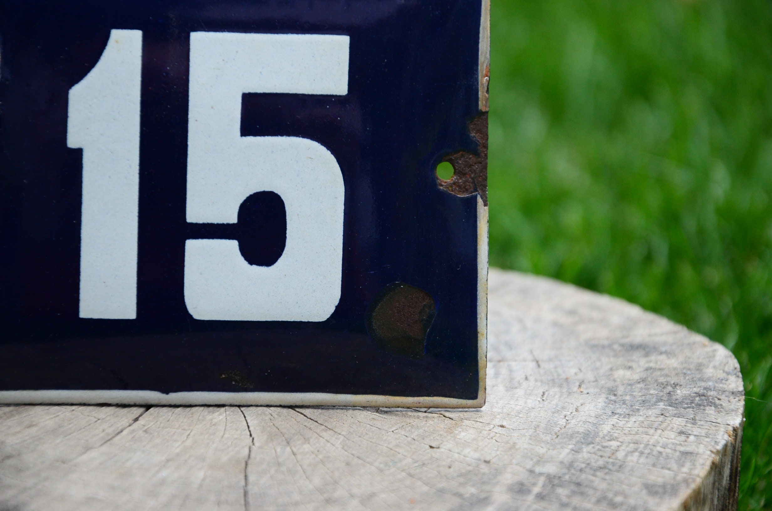 Vintage French Blue House Number - Door Number 15 - French Enameled ...
