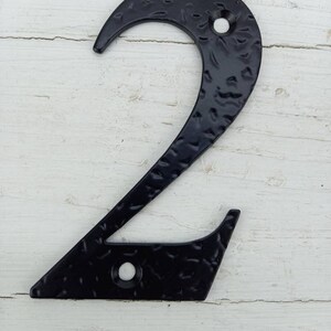 Black Wrought Iron Number - Door Number 2 - Preserved Wrought Iron ...