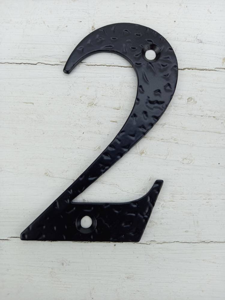 Black Wrought Iron Number - Door Number 2 - Preserved Wrought Iron ...