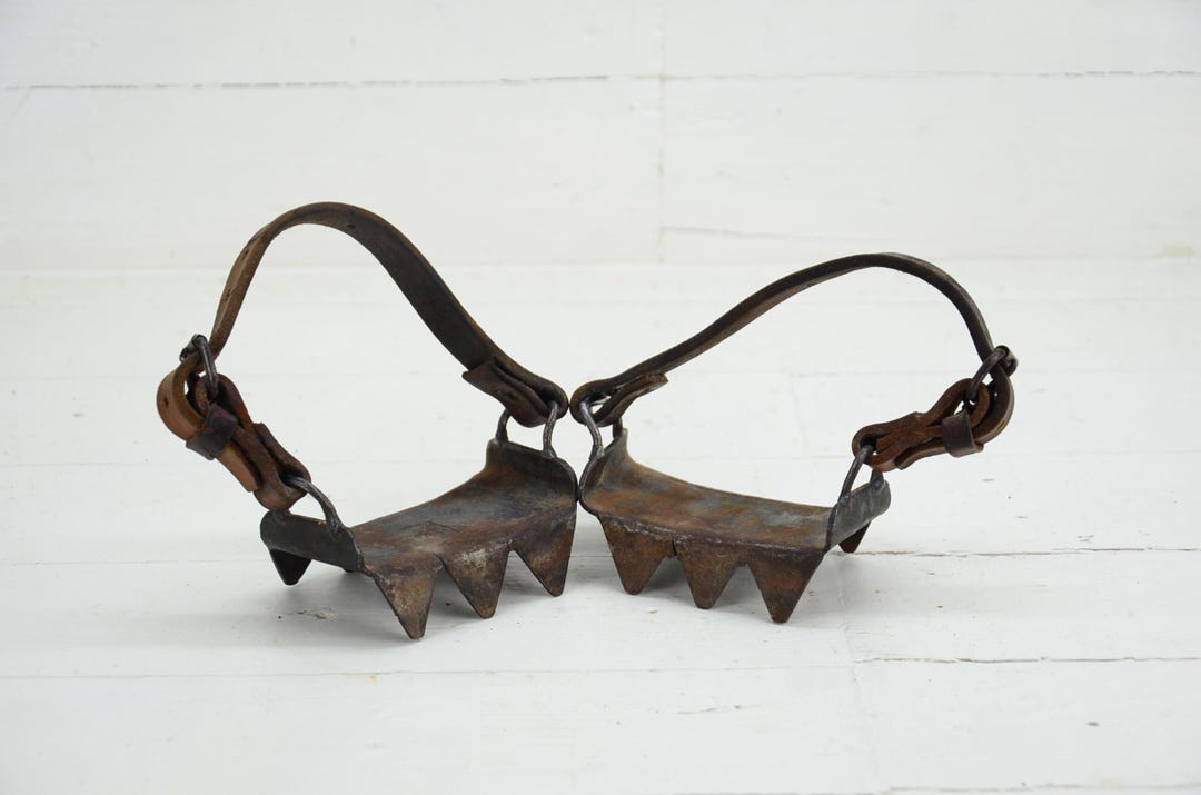 Old Ice Spikes - Vintage Spikes for Ice Climbing - Retro Ice Creepers ...