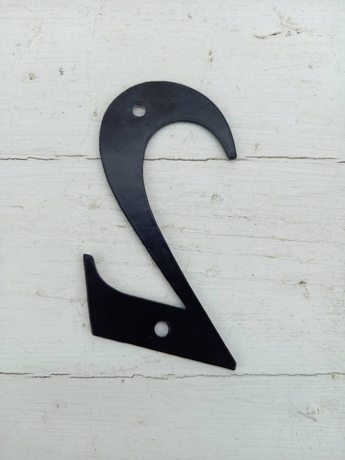 Black Wrought Iron Number - Door Number 2 - Preserved Wrought Iron ...