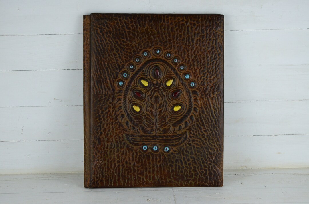 Big Brown Leather Folder Leather Portfolio Old Leather Case Folder ...