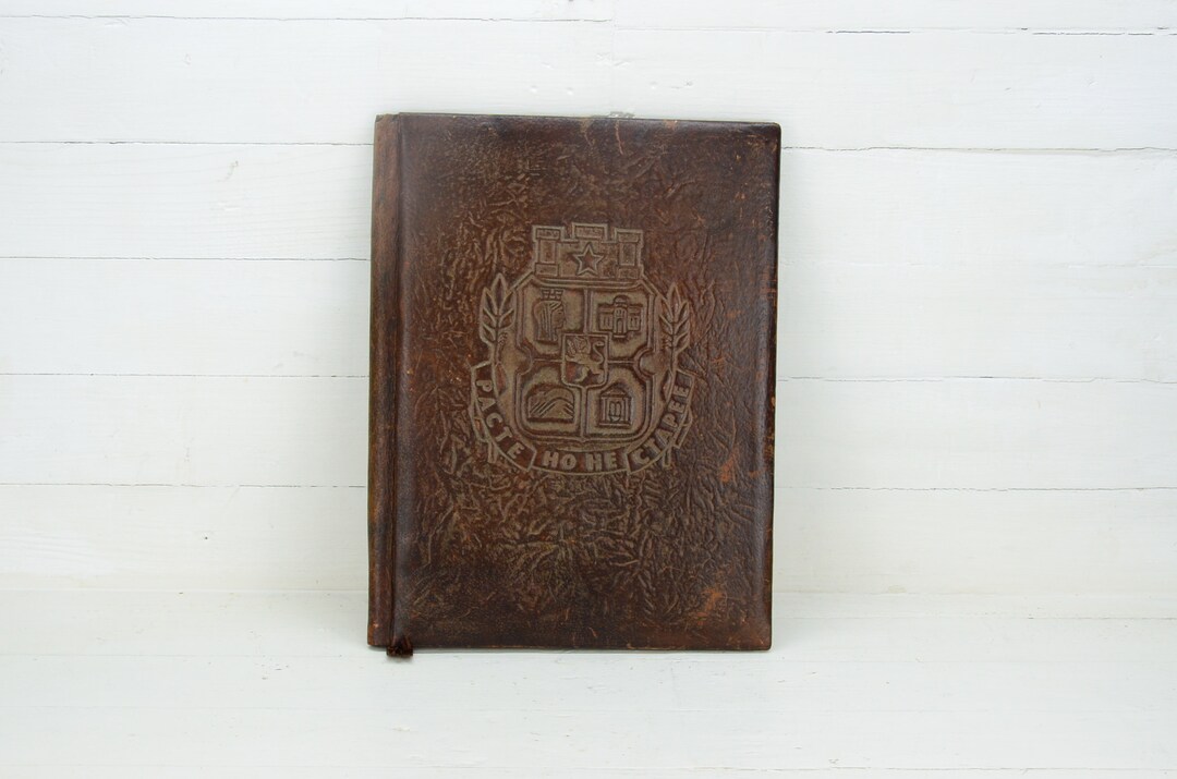 Big Brown Leather Folder - Leather Portfolio - Old Leather Case ...