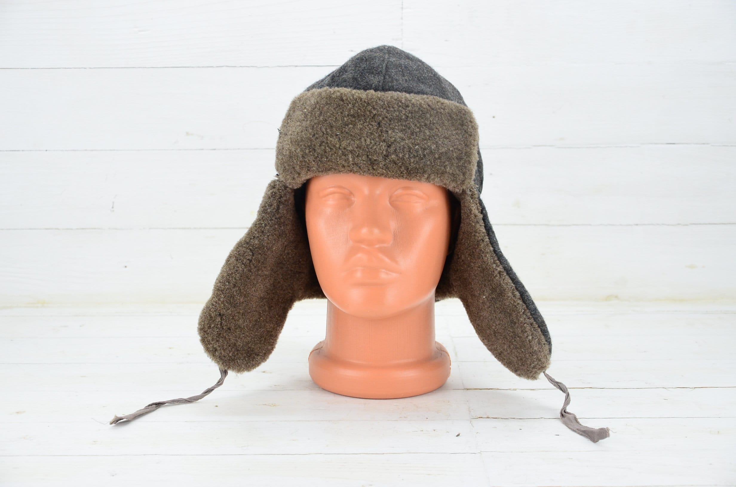 Old Soviet Ushanka Soldier Winter Hat Traper Hat Army Woolen Hat ...
