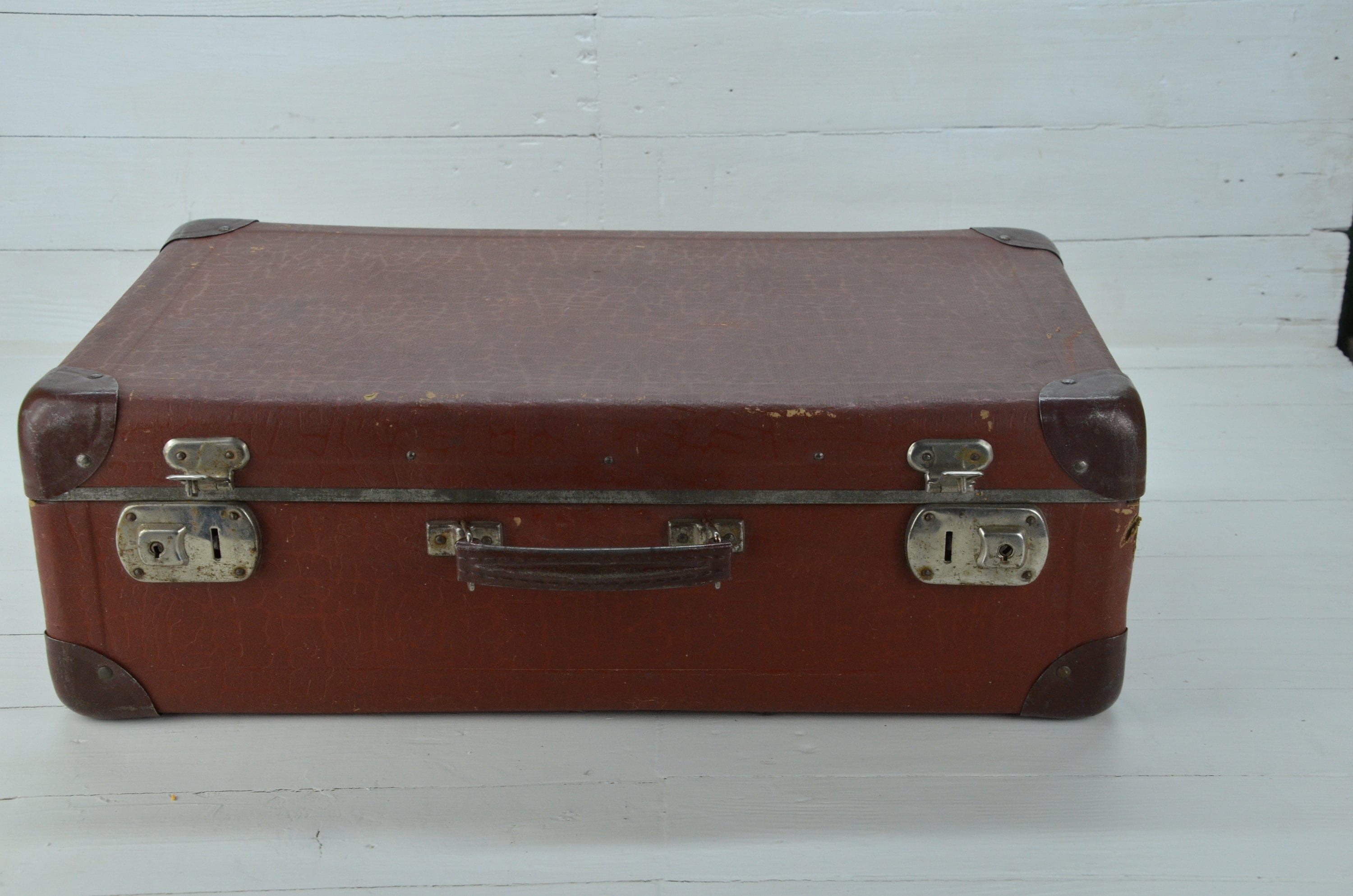 Old Cardboard Suitcase Vintage Suitcase Baggage Case - Etsy