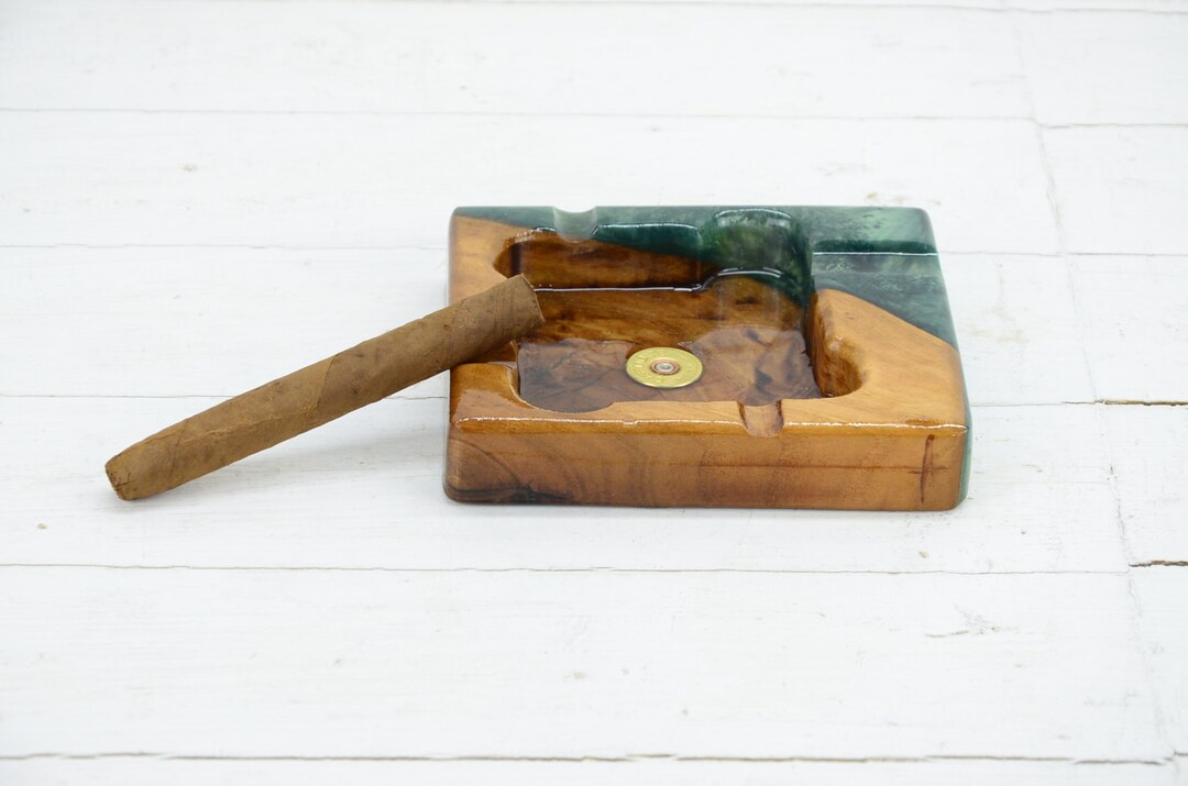 Handmade Epoxy and Walnut Ashtray - Handmade Ashtray - Massive Epoxy ...