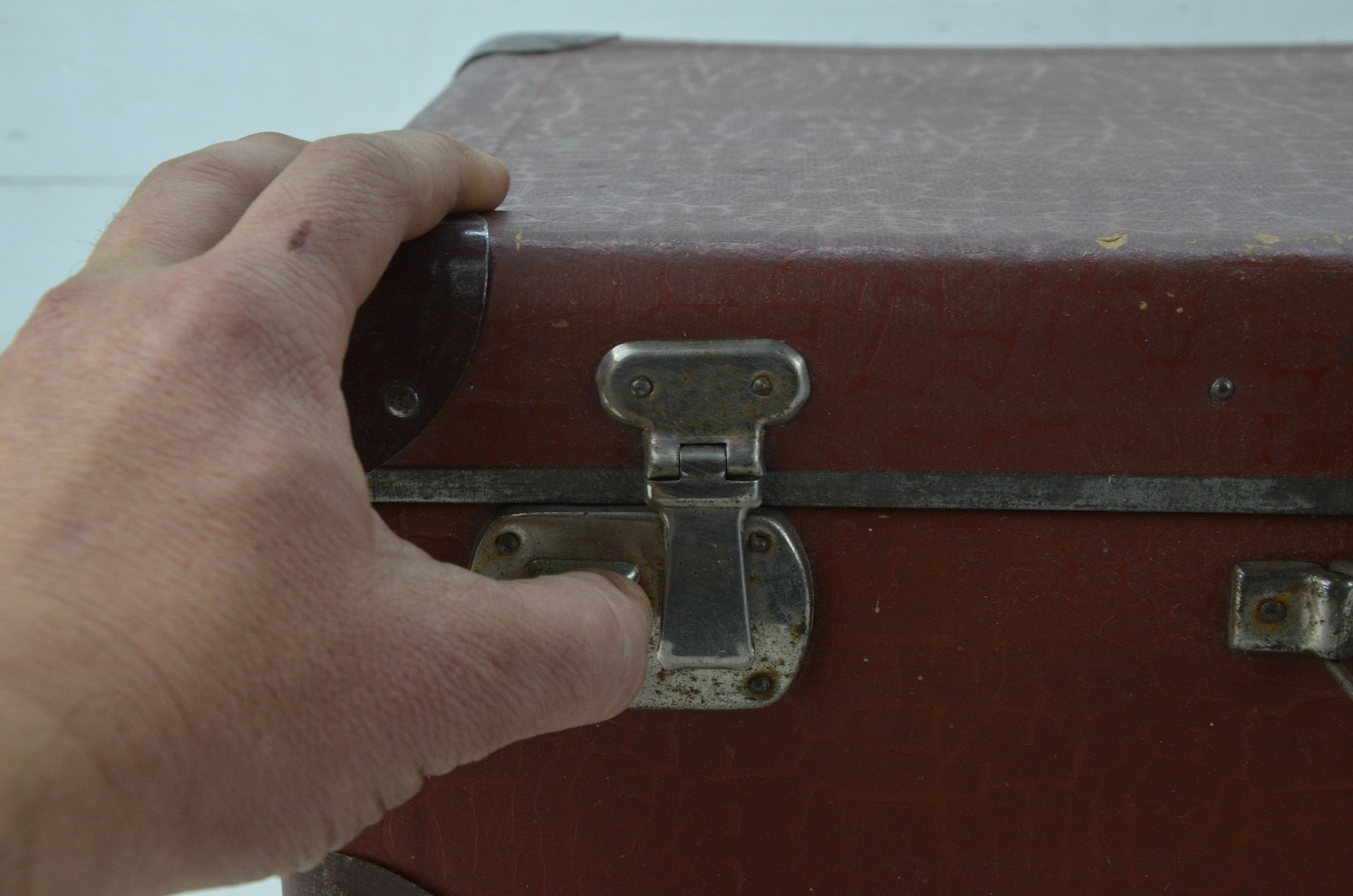 Old Cardboard Suitcase - Vintage Suitcase - Baggage Case - Travel Case ...
