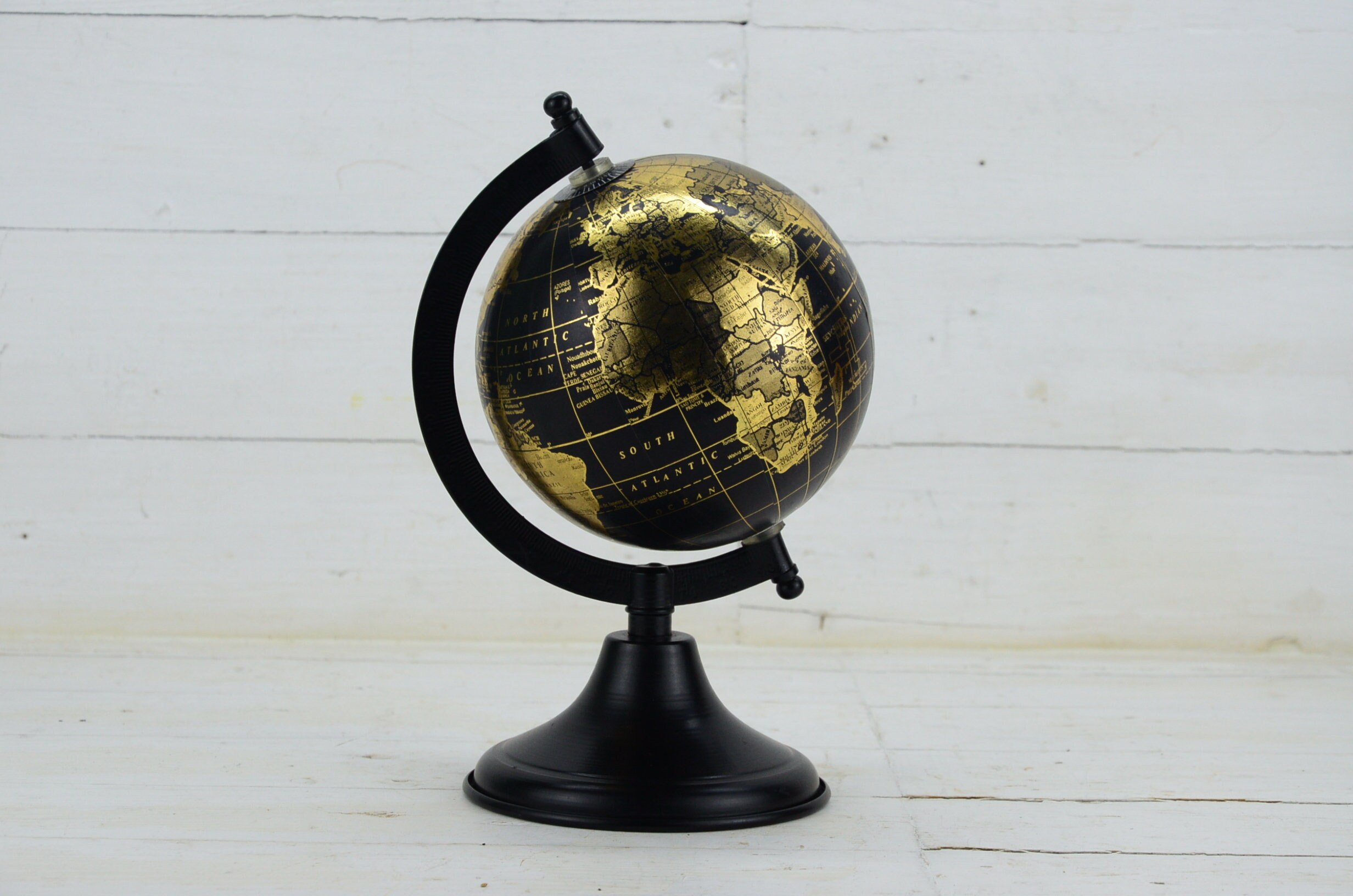 Small Black Globe Metal Globe Earth Globe World Globe Vintage Small ...