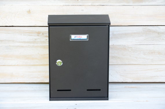 Black Metal Mailbox Letter Box Metal Mail Tin Post Box - Etsy
