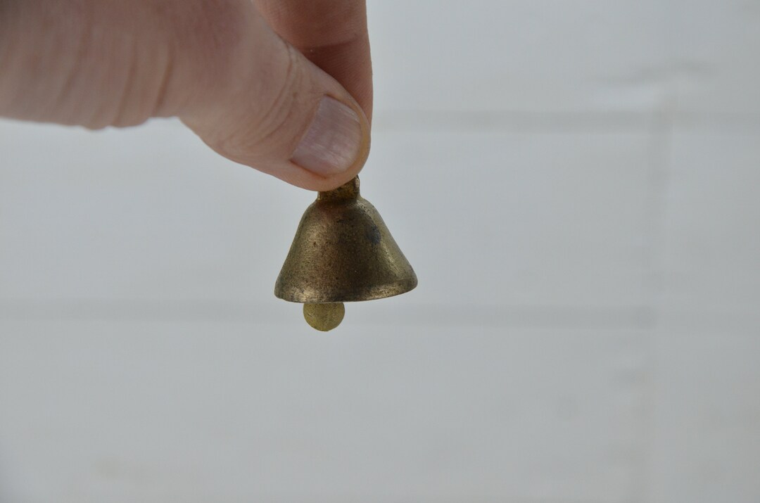 Antique Small Bell - Vintage Farm Bell - Mini Brass Bell - Primitive ...