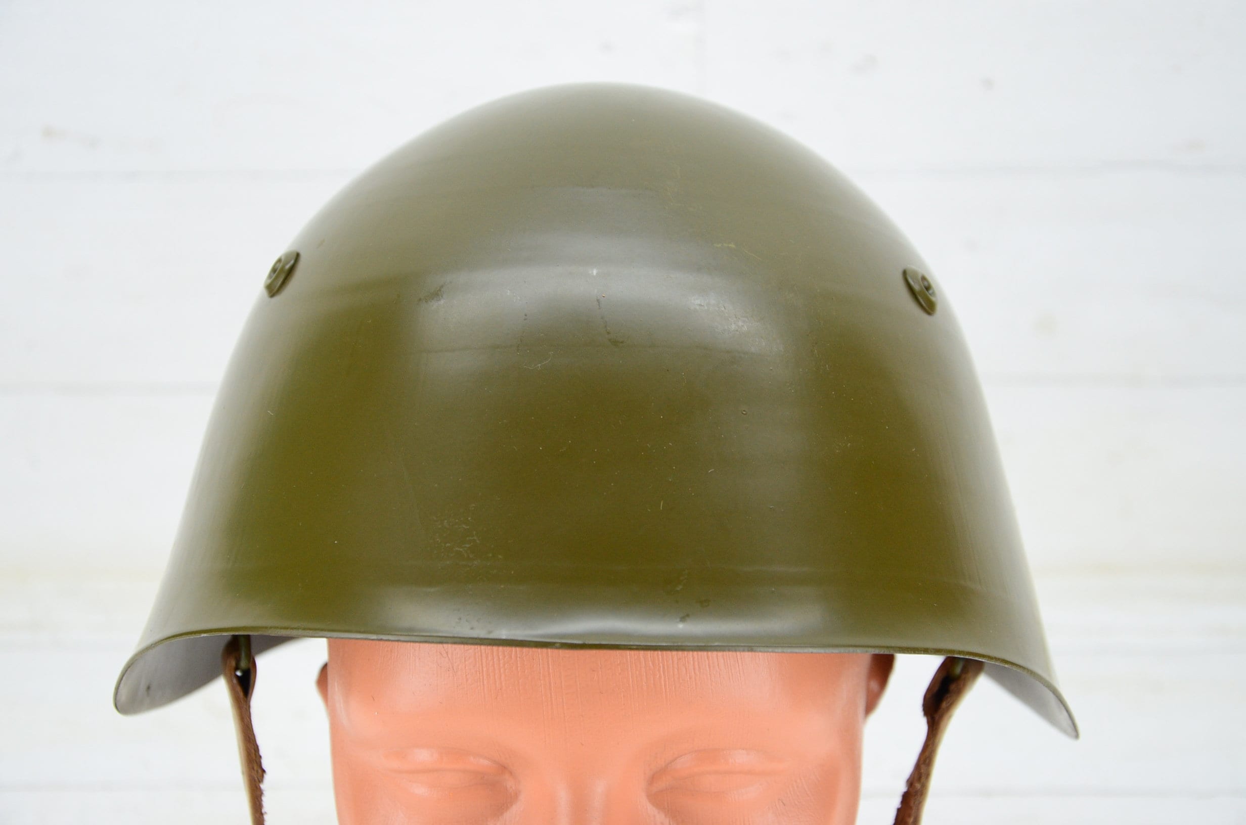 Green Military Helmet - Soviet Metal Military Helmet - Vintage USSR ...