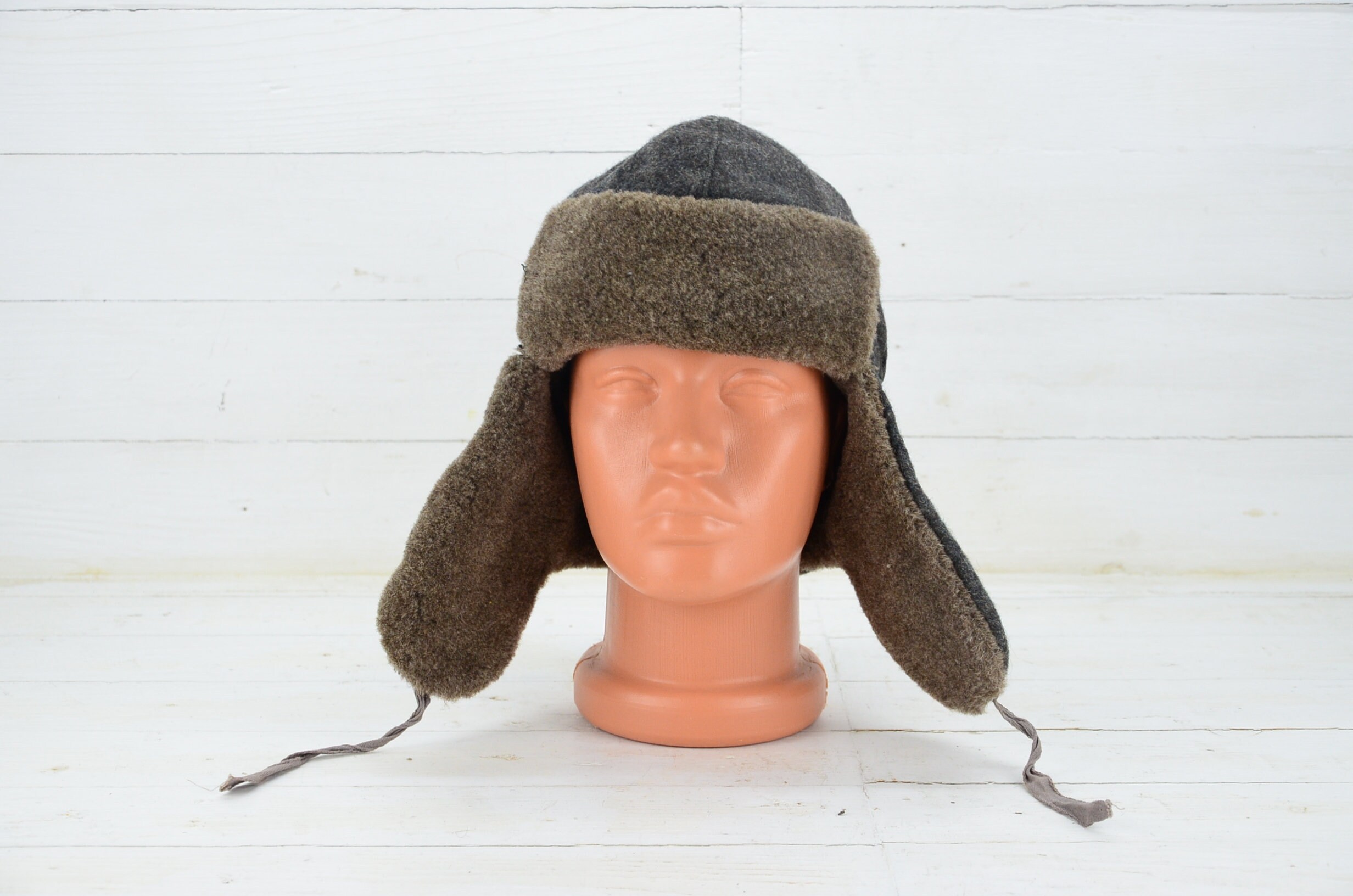 Old Soviet Ushanka Soldier Winter Hat Traper Hat Army Woolen Hat ...