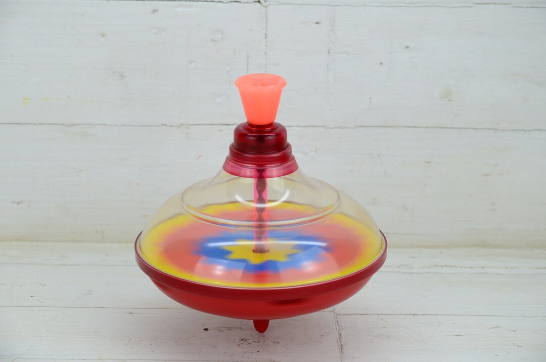 Vintage Plastic Whipping Top - Old Spinning Top - Vintage Toy - Old ...