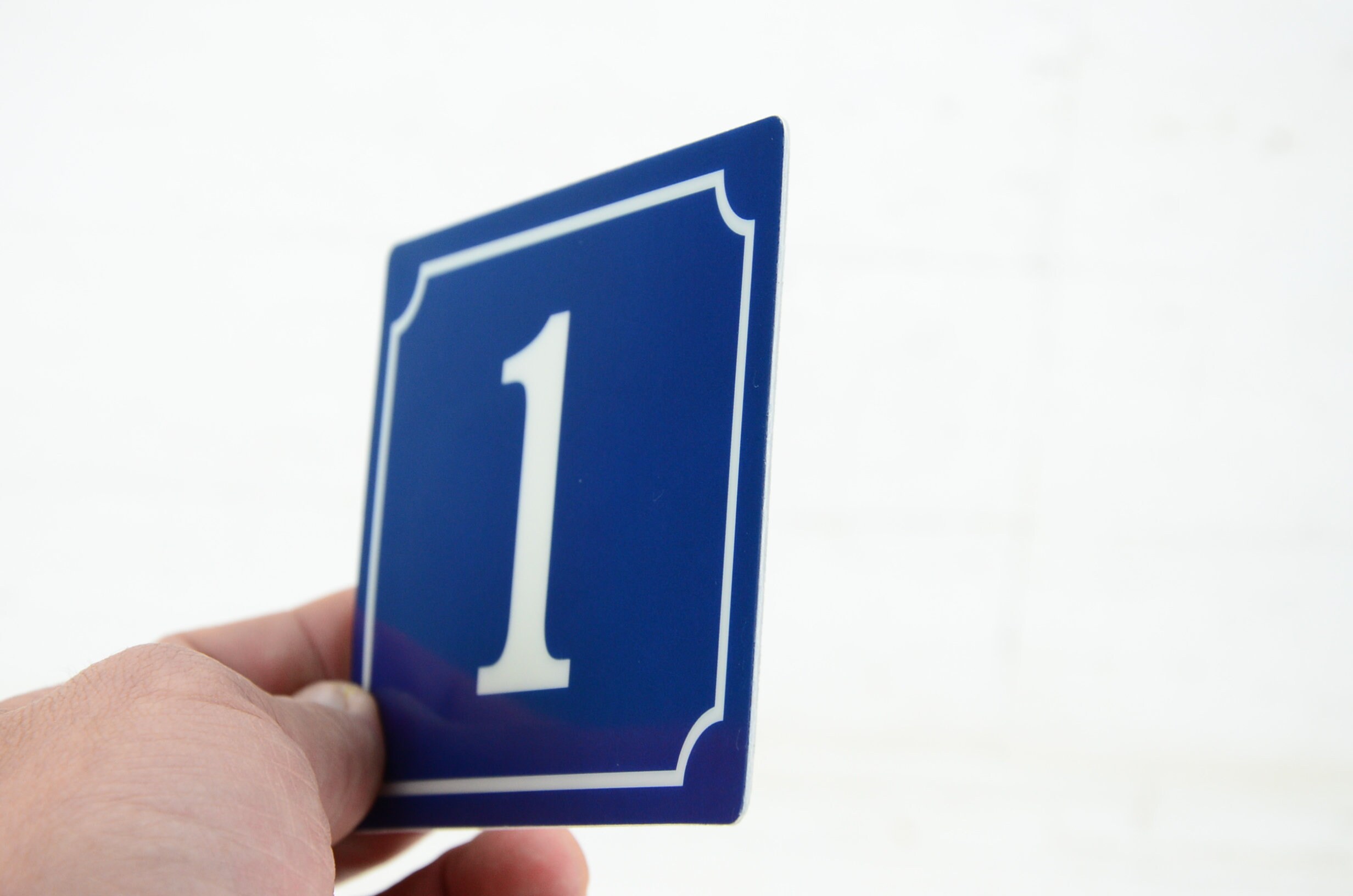 Vintage French Blue House Number Door Number 1 Self Adhesive Number 1 ...