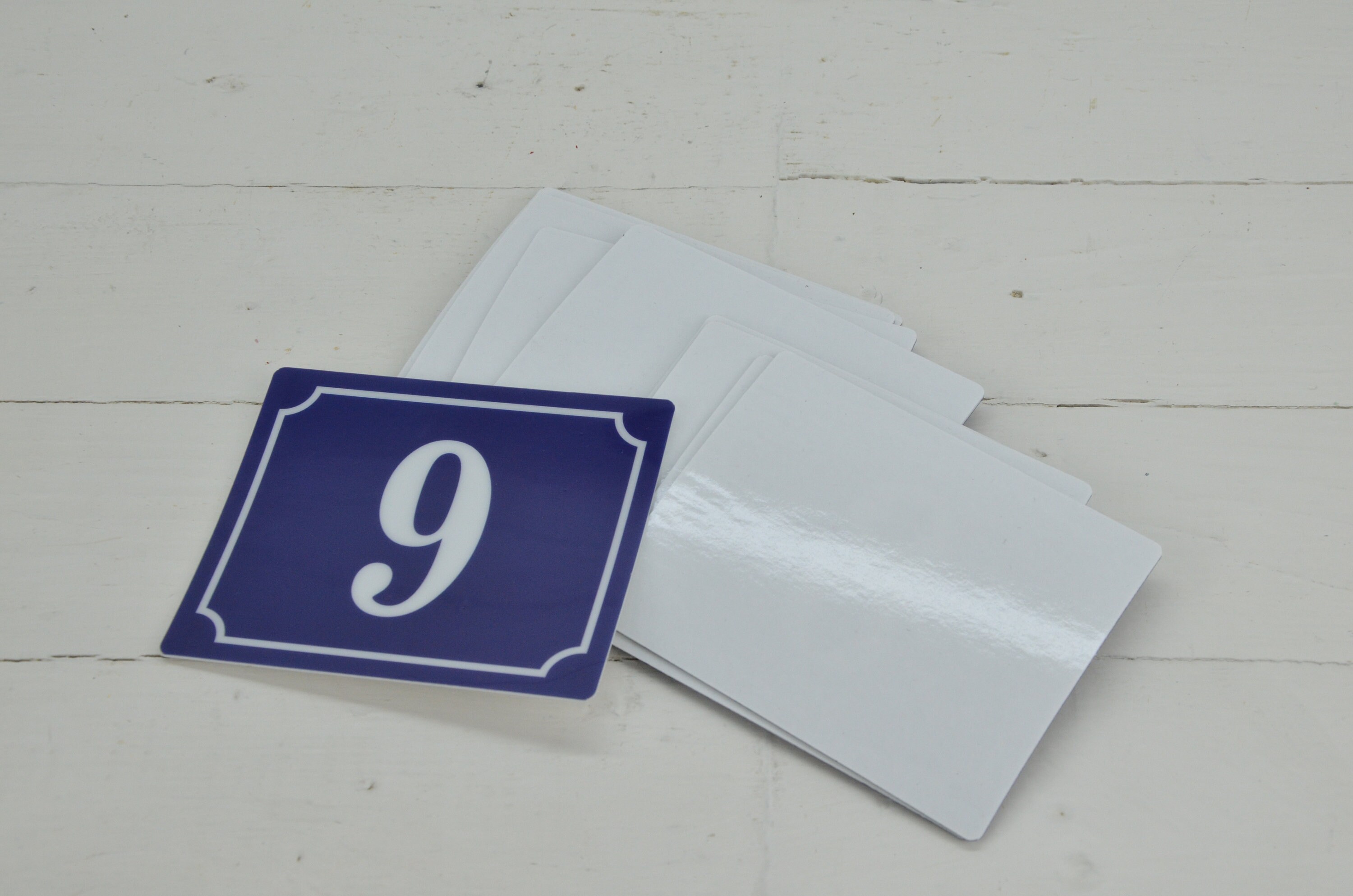 Vintage Set French Blue House Numbers - Door Numbers 0-9 Self- Adhesive ...