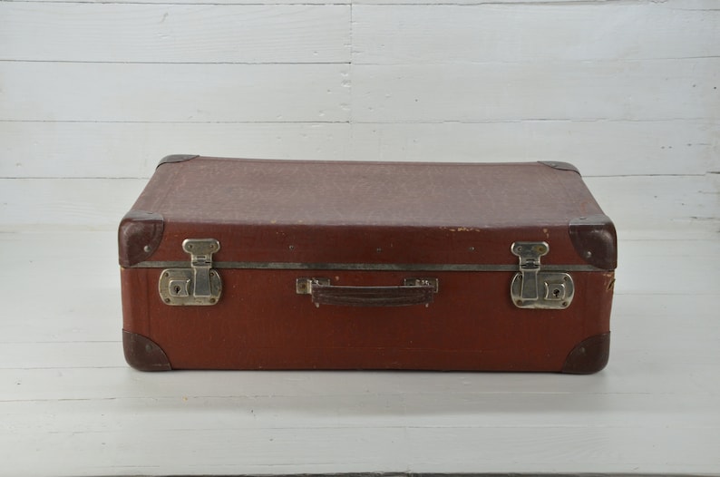 Old Cardboard Suitcase - Vintage Suitcase - Baggage Case - Travel Case ...