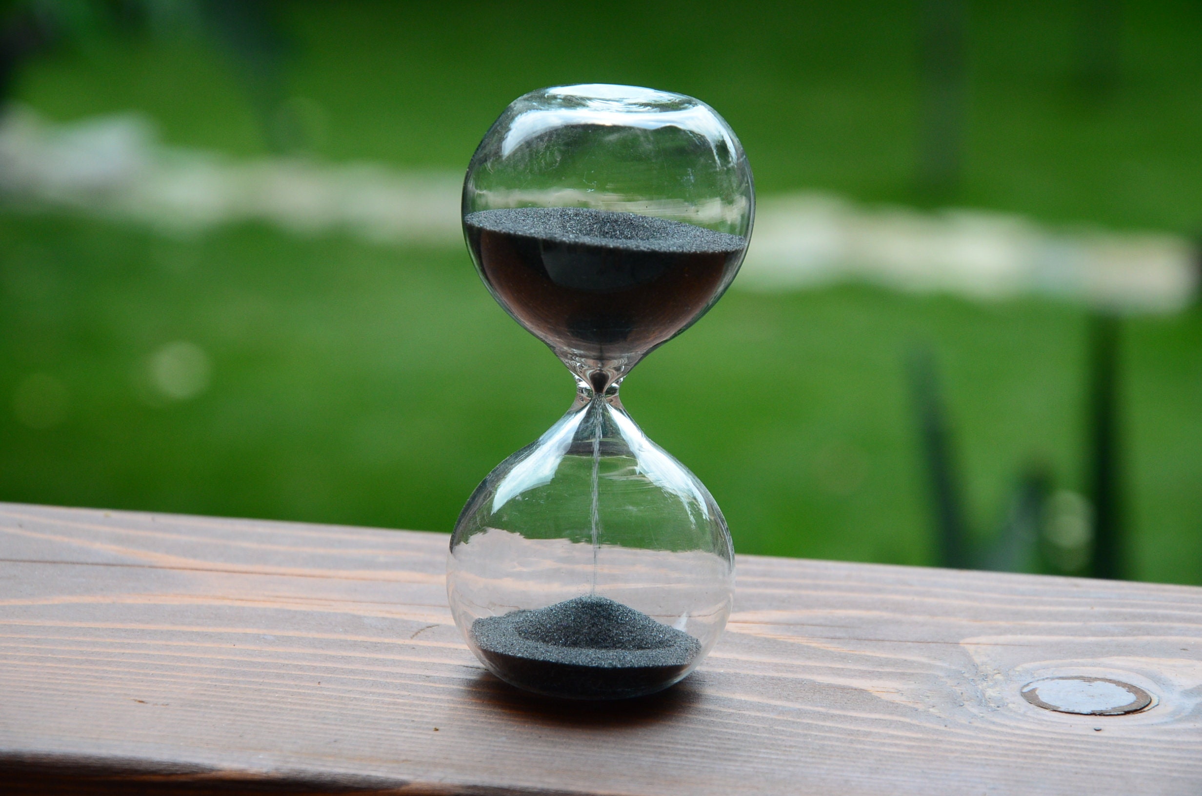 Glass Hourglass Vintage Hourglass Glass Hourglass With Black Sand ...