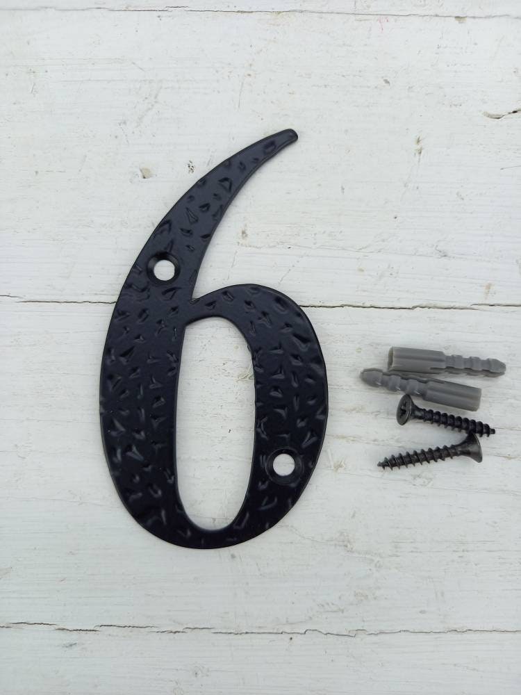Black Wrought Iron Number - Door Number 6 - Preserved Wrought Iron ...