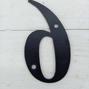 Black Wrought Iron Number - Door Number 6 - Preserved Wrought Iron ...
