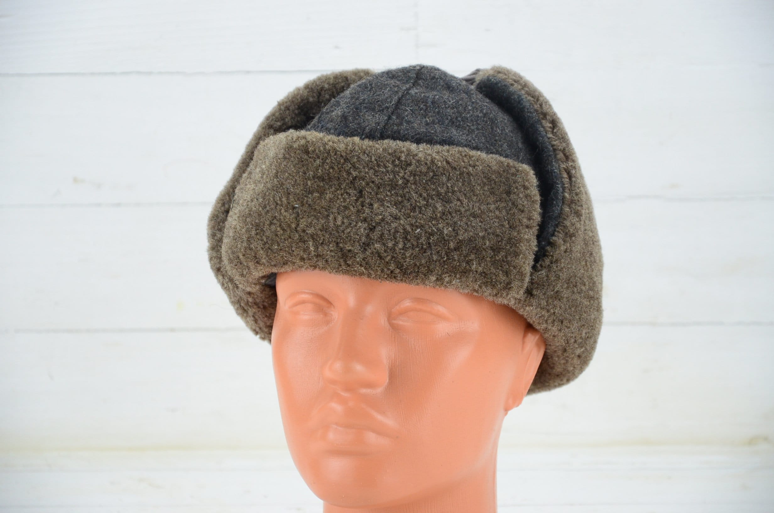 Old Soviet Ushanka Soldier Winter Hat Traper Hat Army Woolen Hat ...