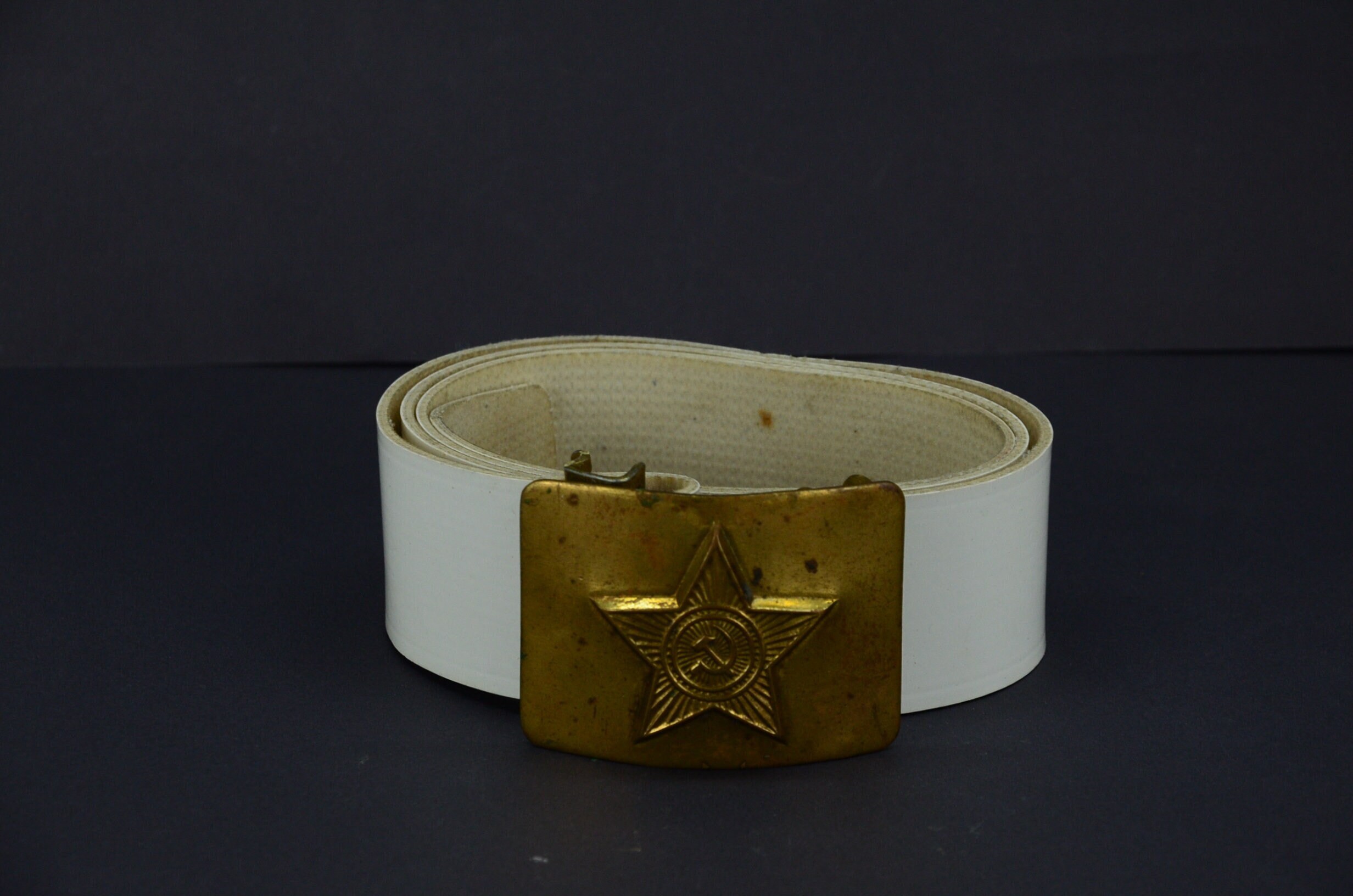 Old White Parade Officer's Belt Vintage Parade Belt Bulgarian Officer's ...
