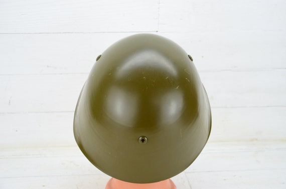 Green military helmet - Soviet metal military helmet … - Gem