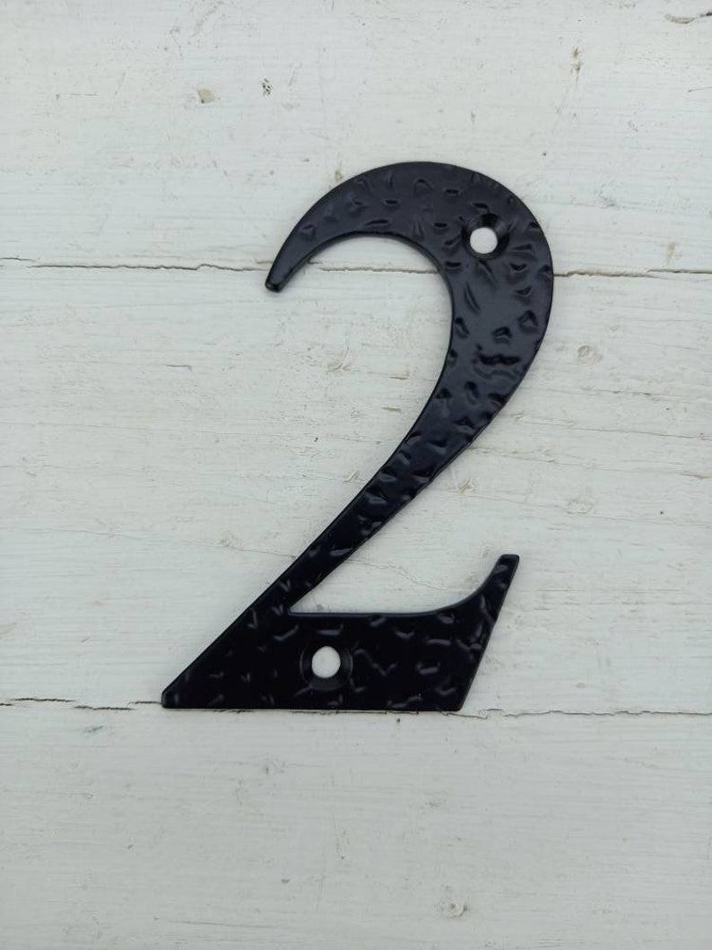 Black Wrought Iron Number - Door Number 2 - Preserved Wrought Iron ...