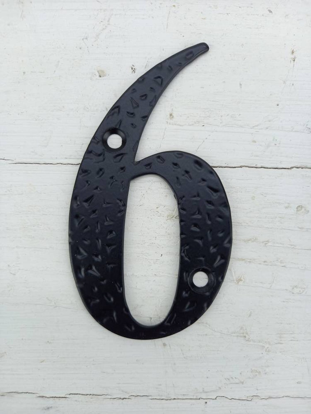 Black Wrought Iron Number - Door Number 6 - Preserved Wrought Iron ...