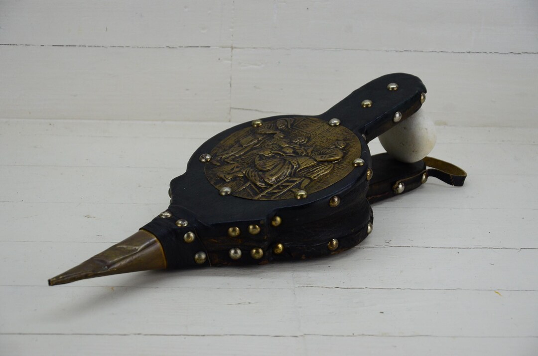 Old Blower Bellows for Fir - Vintage Bellows - Wooden Fire Bellows ...