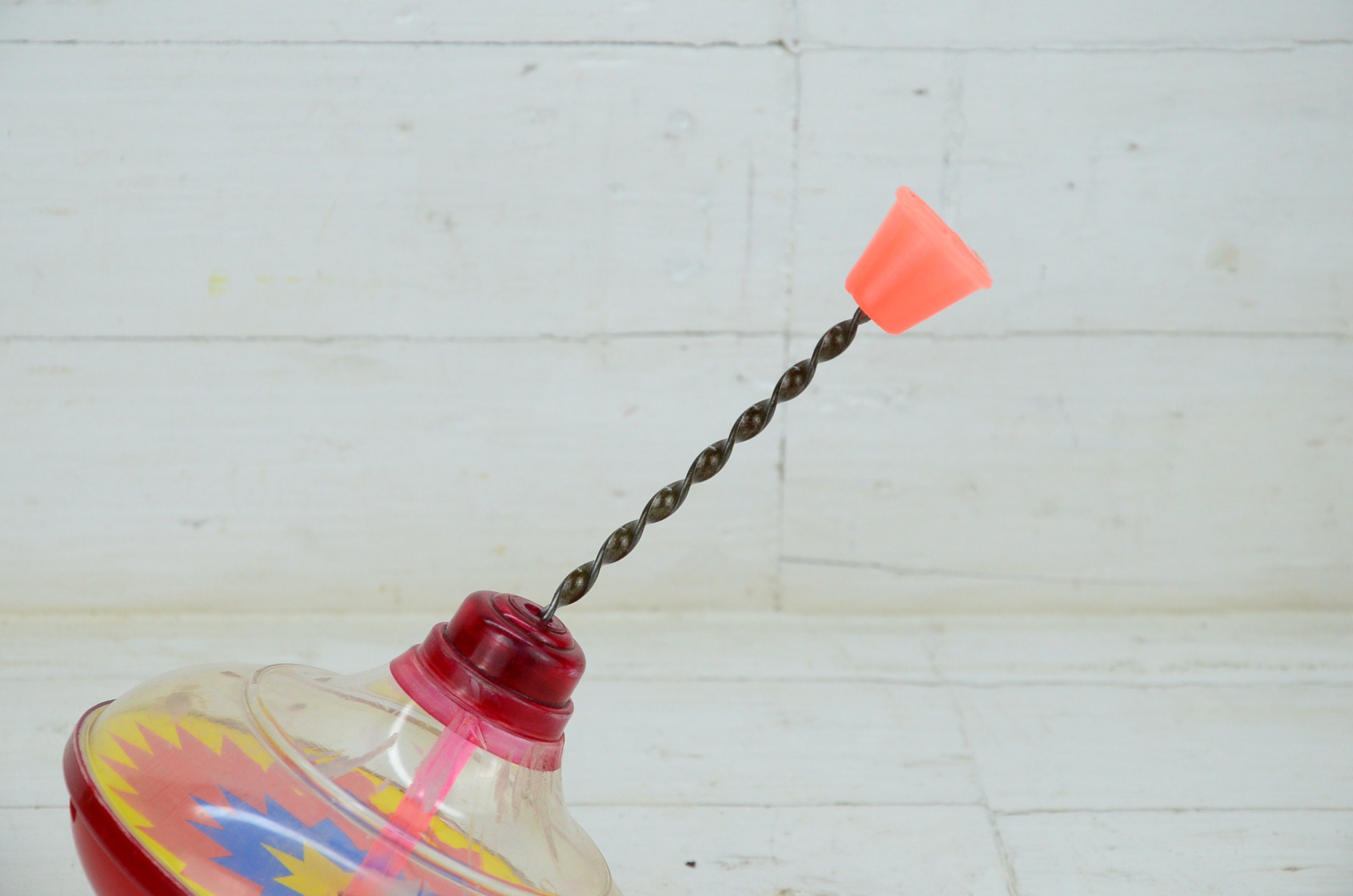 Vintage Plastic Whipping Top - Old Spinning Top - Vintage Toy - Old ...
