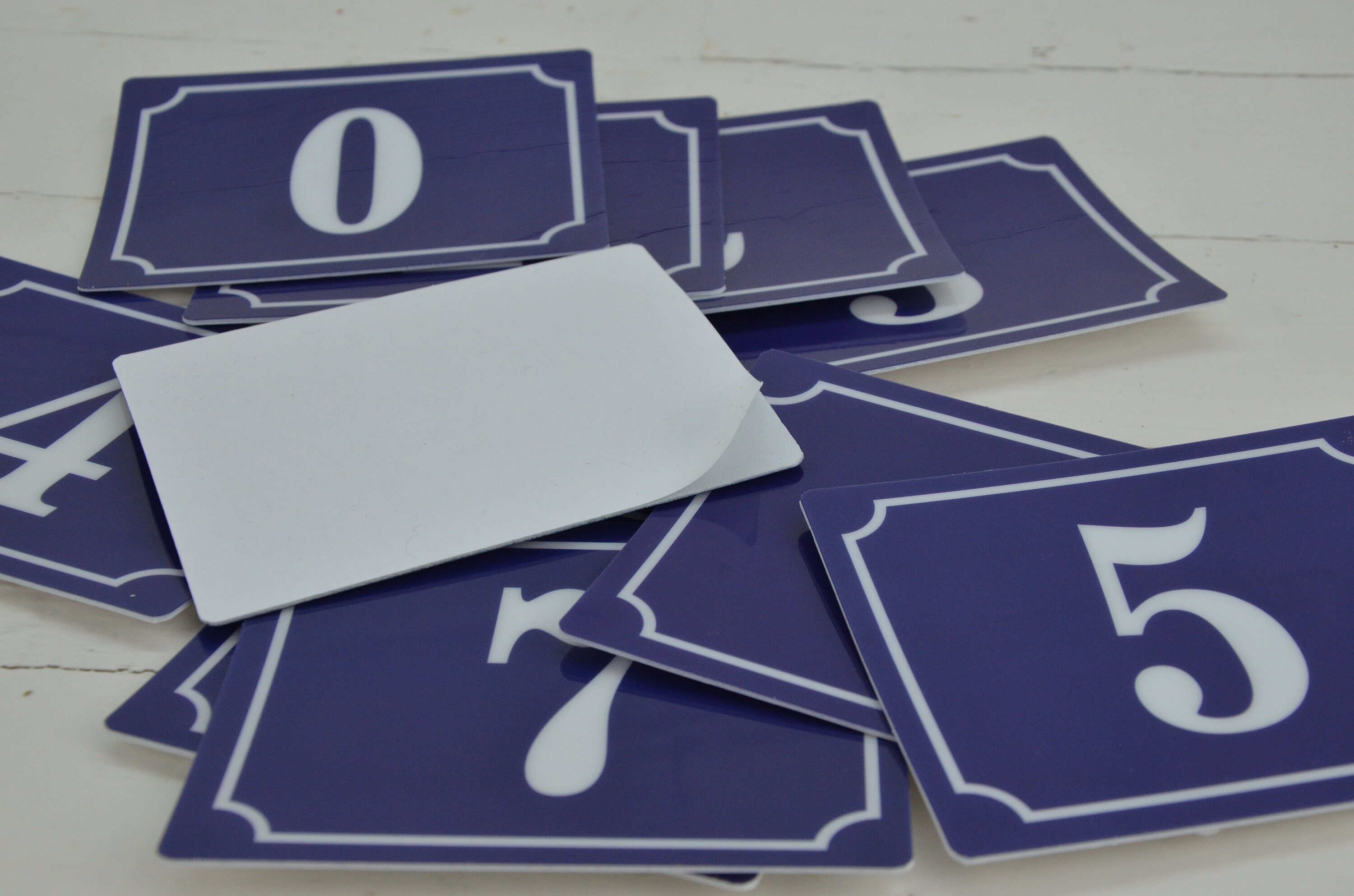 Vintage Set French Blue House Numbers - Door Numbers 0-9 Self- Adhesive ...