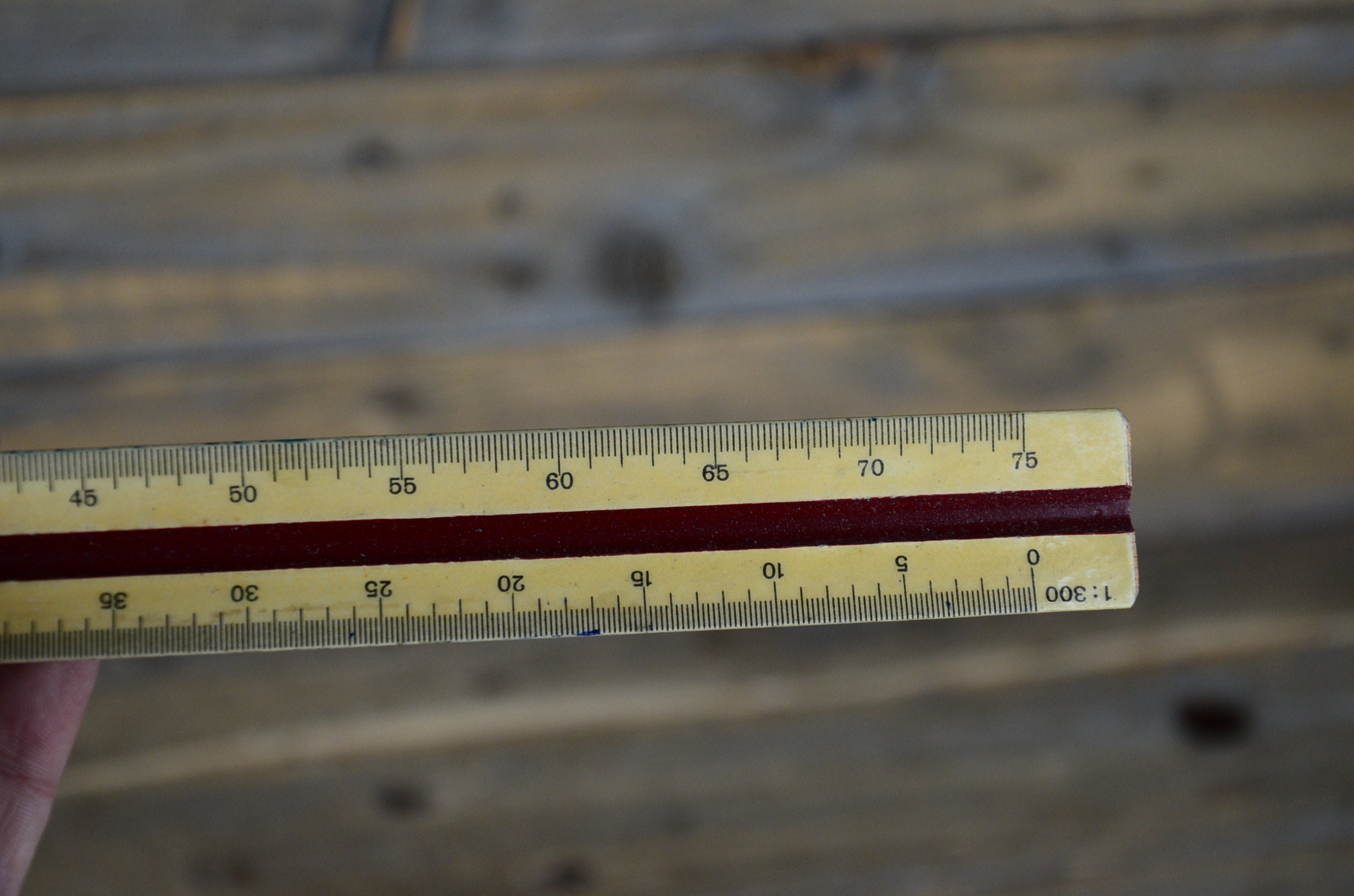 Vintage Wooden Scale Line Triangular Ruler Map Calculator - Etsy