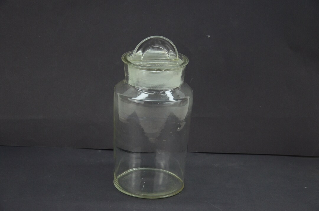 Vintage Big Glass Jar - Old Big Glass Jar - Glass Jar - Big Glass Jar ...