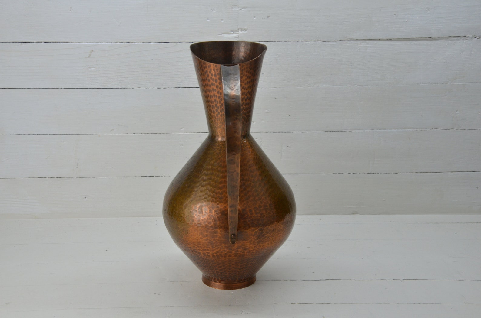 Vintage Germany Big Copper Jug - Round Copper Jug - Big Water Jug ...